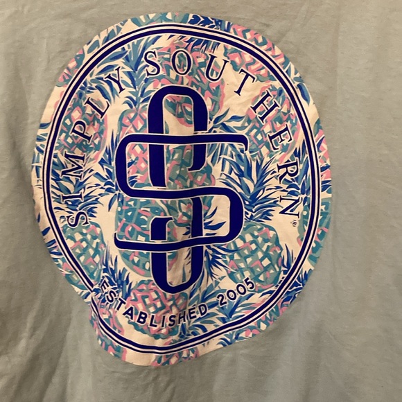 Simply Southern | Tops | Simply Southern Light Blue T Shirt Xl | Poshmark